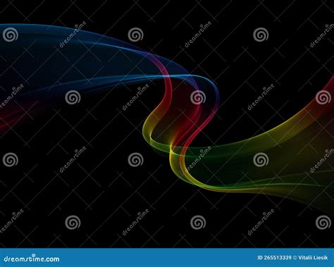 Abstract Wave Lines Flow Dynamically In Spectrum Or Rainbow Colors