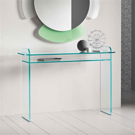 Recess Glass Console Table Klarity Glass Furniture