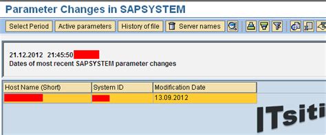TU Parameter Changes In SAP System