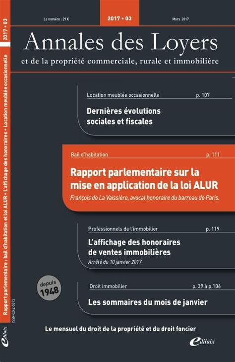 Annales Des Loyers 201703 Edilaix