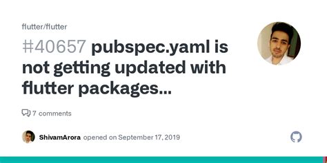 Pubspecyaml Is Not Getting Updated With Flutter Packages Upgrade · Issue 40657 · Flutter