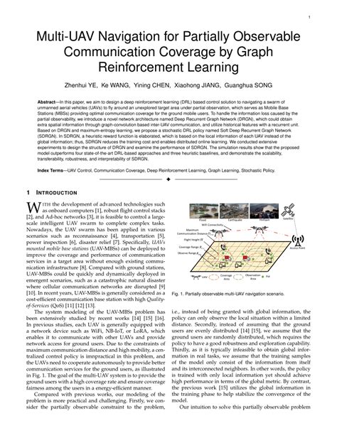 Pdf Multi Uav Navigation For Partially Observable Communication Coverage By Graph