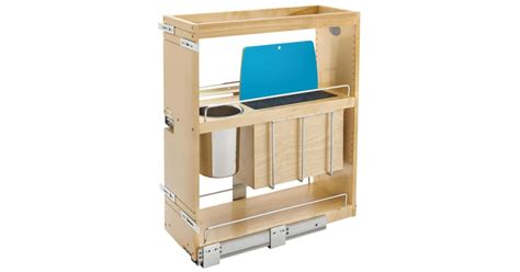 Rev A Shelf 449KB BCSC 8C Wood Classics Soft Close 9 1 4 W Pull Out Knife Block Base Cabinet