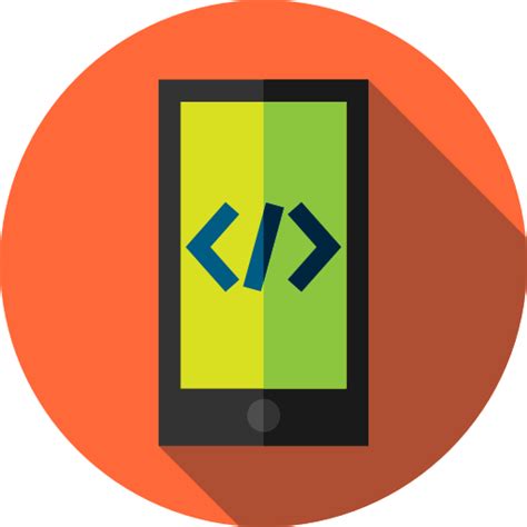 Coding Flat Circular Flat Icon