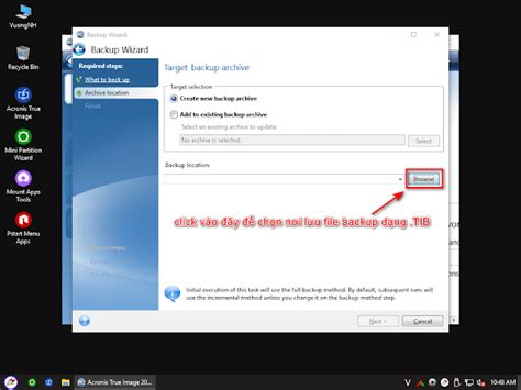 HƯỚng DẪn TẠo File Tib Backup VỚi Acronis True Image CÔng Ty CỔ PhẦn ThiẾt BỊ VĂn PhÒng Mai HoÀng