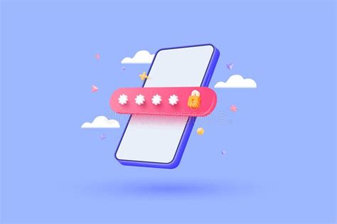 Modern 3d Illustration Of Password Verification Stock Vector