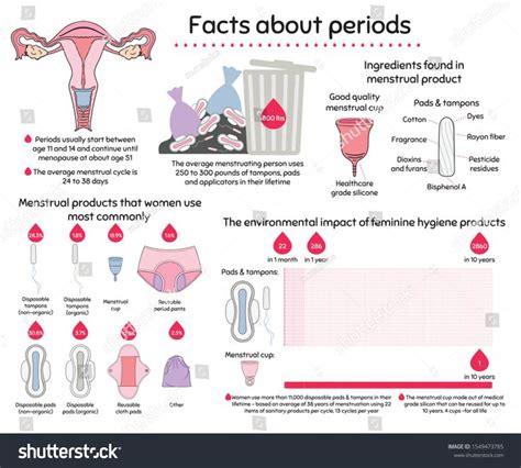 Menstruation Infographic Period Products Menstrual Protection And