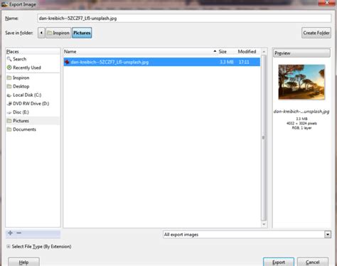 GIMP How To Save Your Image As A PNG File