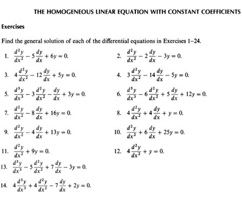 Solved ExercisesFind The General Solution Of Each Of The Chegg
