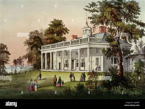 The Home Of George Washington On Mount Vernon Museum Yale
