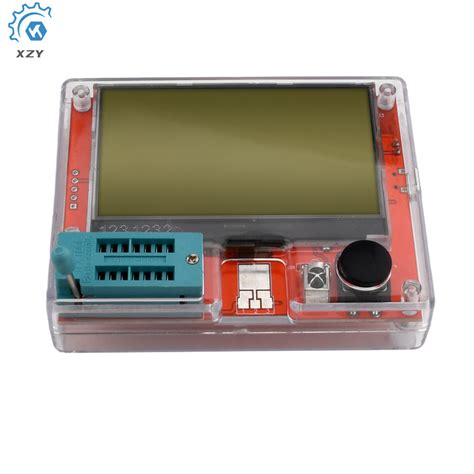 Transistor Tester Frequency Tester PWM Square Wave LCR Meter Voltmeter DIY Kit With Acrylic Case