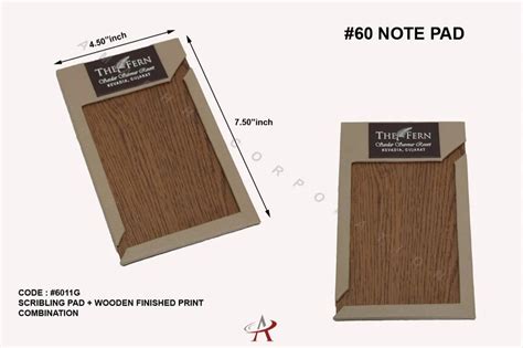 Leatherette Mdf Wood Smooth Leatherette Scribbling Pad Size 7 50 X 4 50 Inch At Rs 125