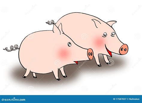 Two Pigs Stock Illustrations 462 Two Pigs Stock Illustrations