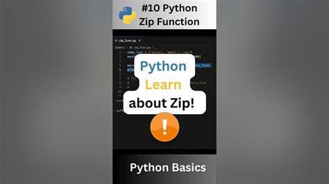 10 Python Zip Function Python Programming Zip Youtube