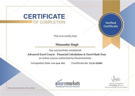 Excel Elearnmarkets Excelforfinance Excelmacros Datavisualization… Himanshu Singh