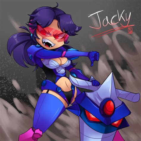 Rule 34 1girls Black Hair Brawl Stars Cleavage Jacky Brawl Stars Leotard Medium Breasts