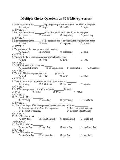 multiple choice questions on 8086 microprocessor pdf central