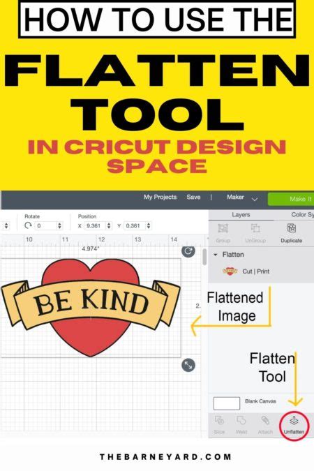 how to use flatten in cricut design space the barne yard