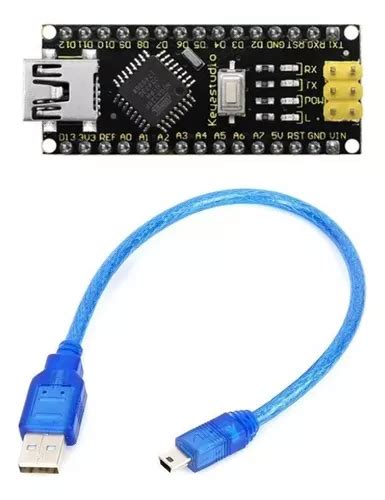 placa nano v3 soldado com cabo atmega328p compatível arduino