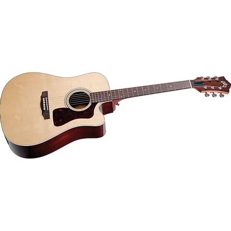 Platinum Guild D 40ce Standard Cutaway Acoustic Electric Guitar Natural