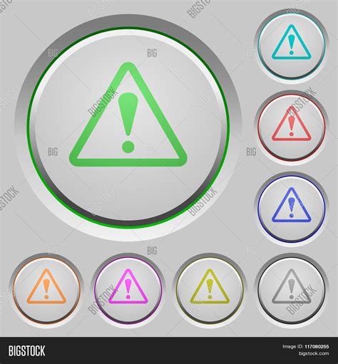 Warning Push Buttons Vector Photo Free Trial Bigstock