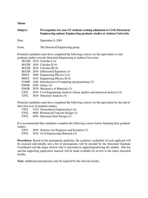 Prerequisite Structural Engineering Pdf