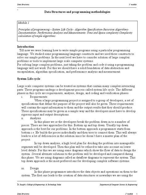 Data Structures And Programming Methodologies Pdf Computer