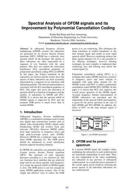 Spectral Analysis Of Ofdm Signals And Its Improvement By Polynomial