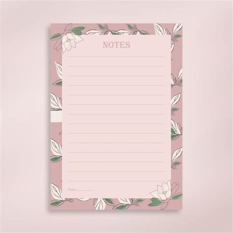 Premium Vector Minimal Note Paper Design Template