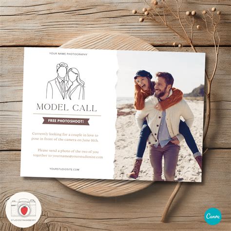 Couples Model Call Template Strawberry Kit