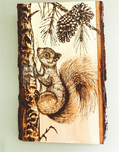 Handmade Wood Burning Art Rustic Pyrography Decor