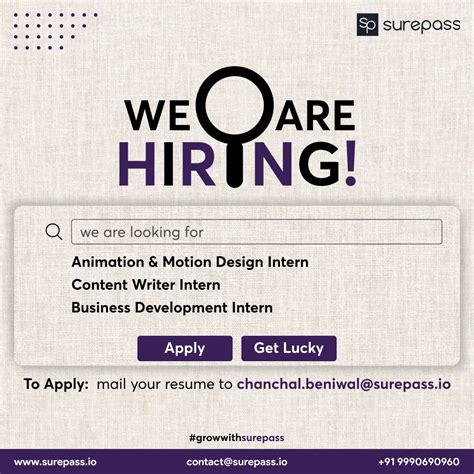 𝗦𝘂𝗿𝗲𝗽𝗮𝘀𝘀 𝗶𝘀 𝗛𝗶𝗿𝗶𝗻𝗴 Surepass Technologies