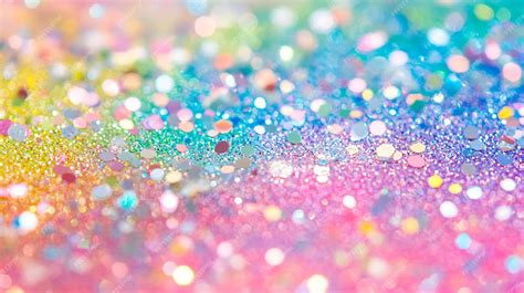 Fancy Rainbow Color Glitter Sparkle Confetti Background Premium Ai