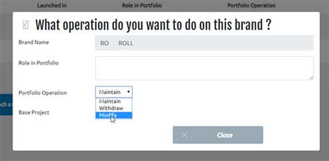Modifying Or Withdrawing An Existing Brand