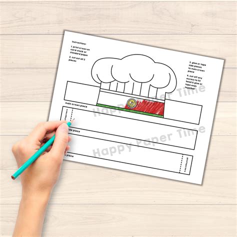 Chef Hat Craft Template At Victoria Melrose Blog