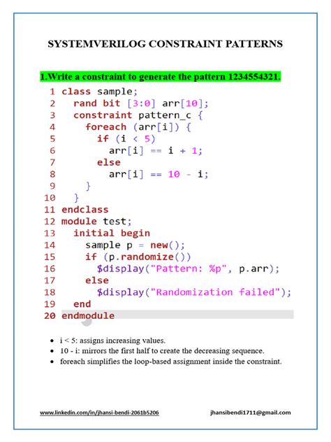 Systemverilog Constraint Patterns Pdf