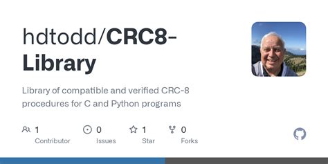 Github Hdtoddcrc8 Library Library Of Compatible And Verified Crc 8