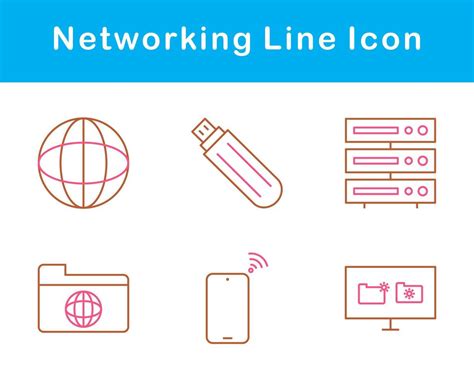 Networking Vector Icon Set 21458614 Vector Art At Vecteezy