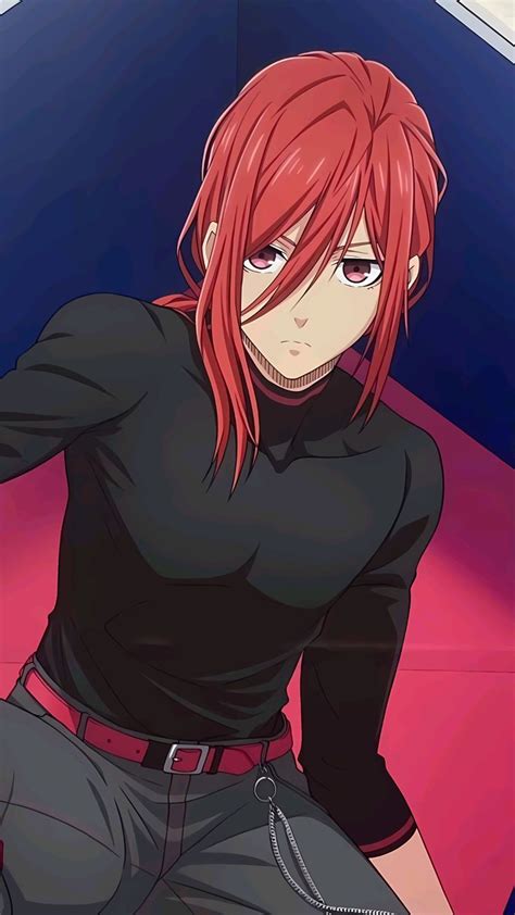 Chigiri Hyoma Anime Characters With Red Hair Female Blue Anime Cute