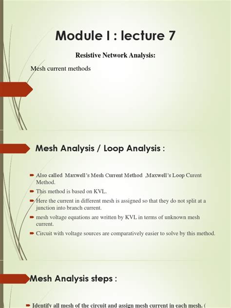 bee module1lecture 7 pdf electrical network electrical engineering