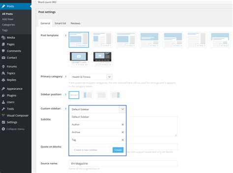 newspaper theme documentation sidebars tutorial