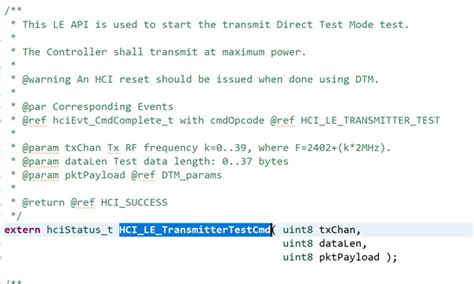 Cc2642r Hciletransmittertestcmd What Are The Transmission