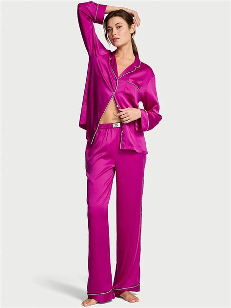 Buy Satin Shine Long Pajama Set Order Pajamas Sets Online Victoria