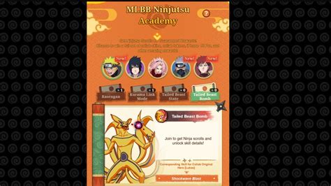 How to unlock all MLBB x Naruto collaboration skins for free in the Ninjutsu Academy event ...
