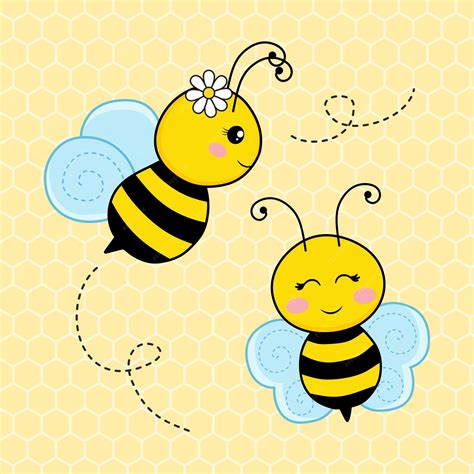 Conjunto De Colección De Abeja Linda De Dibujos Animados Con Pose