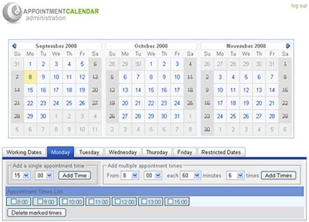 Appointment Calendar