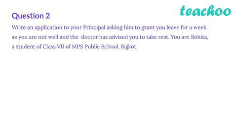 Application Writing Class 7 Format Examples With New Topics