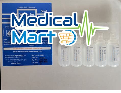 Buy Water For Injection 5 Ml Online In Dubai Abudhabisharjah And Ajman