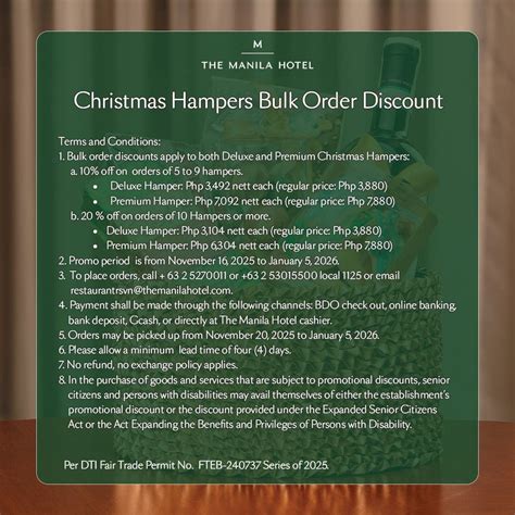 Hampers The Manila Hotel