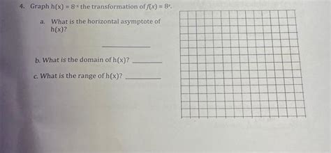 solved 4 graph h x 8−x the transformation of f x 8x a